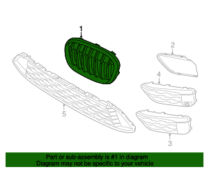 Genuine BMW 51-11-7-383-366 | Upper Grille | FREE Shipping on Most ...