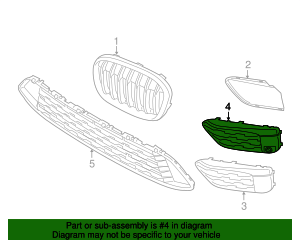 51117453987 - 2016-2019 BMW X1 Outer Grille (51-11-7-453-987) | BMW of ...
