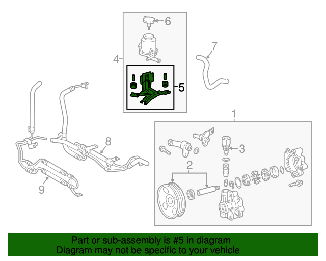 2007-2022 Toyota Reservoir Assembly Bracket 44390-0C060 | Toyota Parts ...