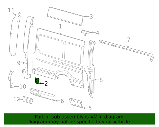 2015-2023 Ford Side Panel Lower Reinforced YC1Z-6127970-A | OEM Parts ...
