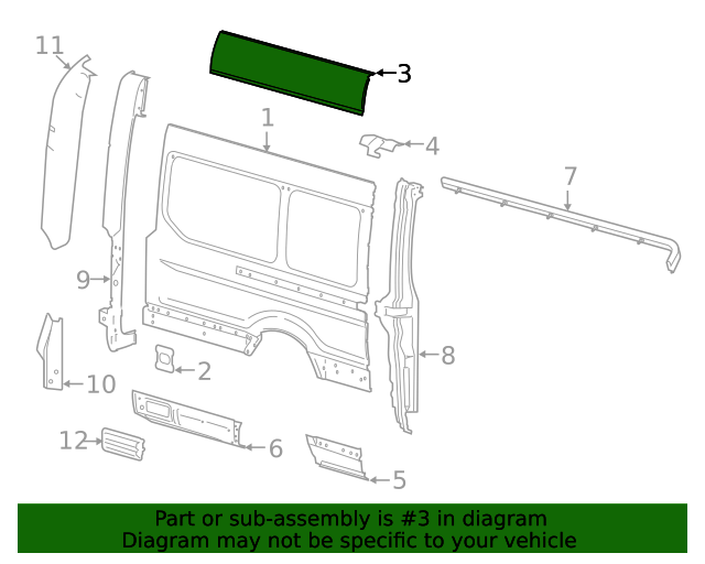 2015-2020 Ford Upper Extension - Passenger Side (RH) BK3Z-61513A12-D ...