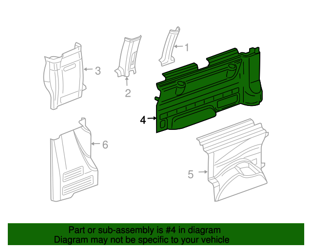 2016-2024 GM Lower Trim Panel 23160228 GM | GMPartsDirect.com