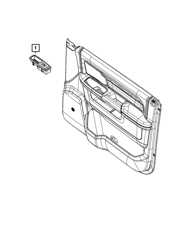 2019-2024 Ram Front Door Switch And Bezel 68382477AA | Mopar eStore