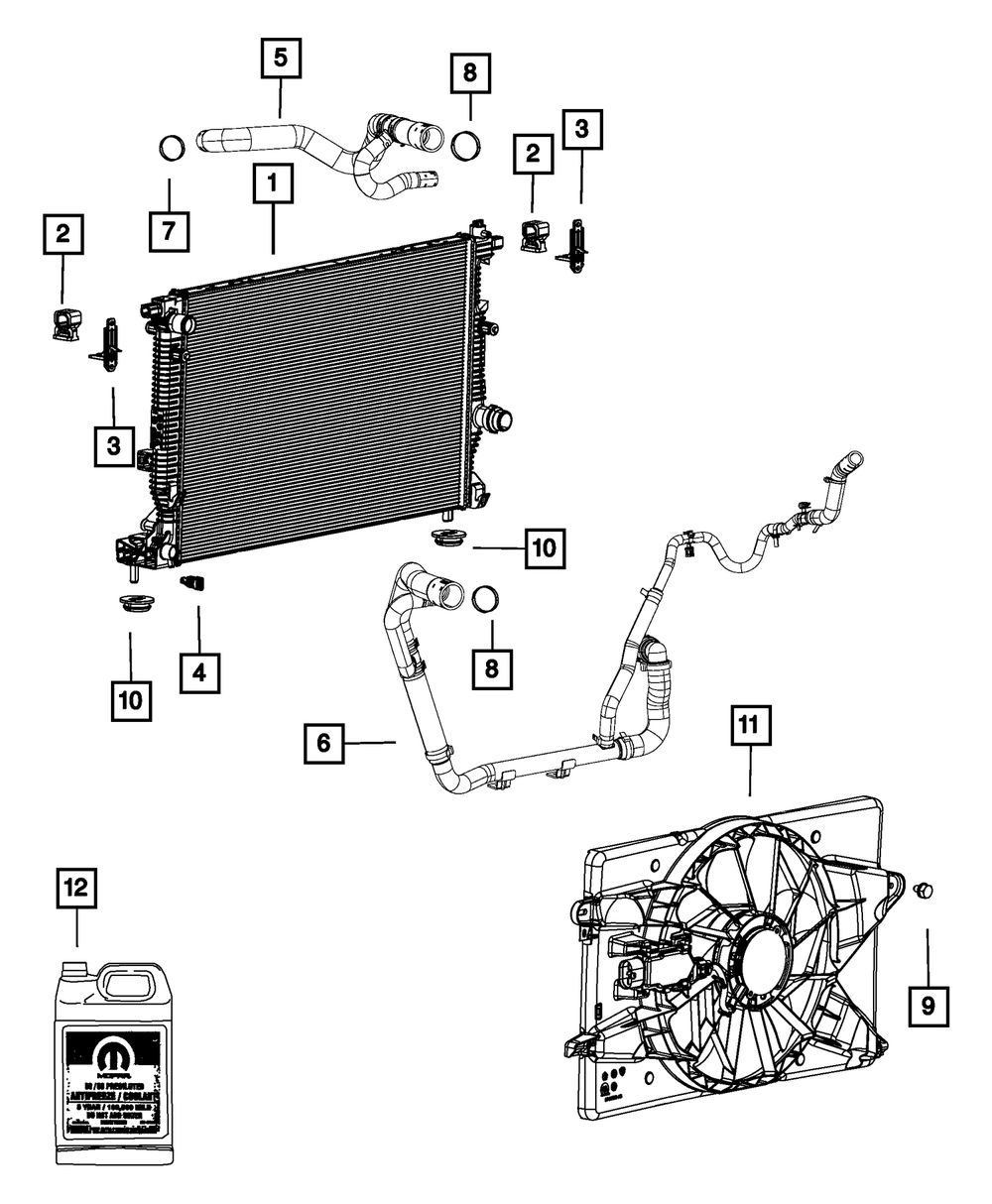 68092560AC - Radiator Inlet Hose 2013-2016 Dodge Dart | Big 3 Auto Parts