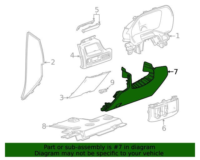 2021-2023 GM Knee Bolster 84687477 | GMPartsDirect.com