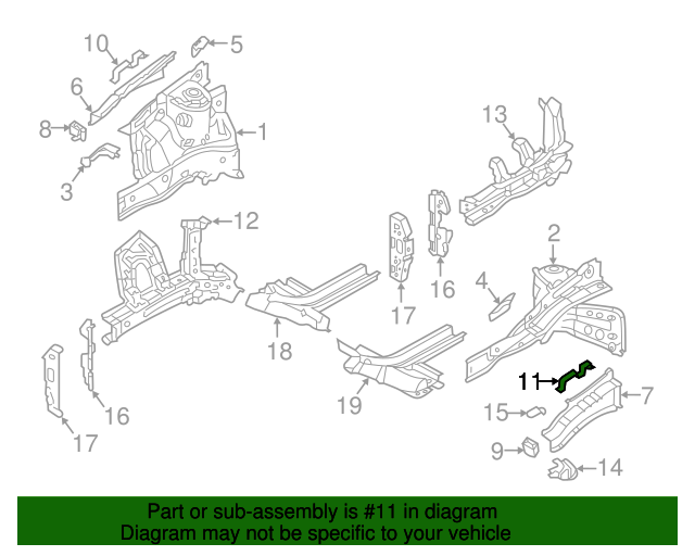 2018-2023 Kia Rio Fender Mtg Bkt 64575-H8000 | OEM Parts Online