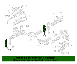 2018-2020 Kia Rio OEM NEW 2018-2020 Kia Rio Sedan Passenger Side Frame ...