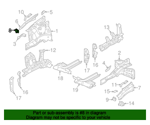 64563-H8000 - Upper Rail Front Bracket 2018-2023 Kia Rio | Kia.Parts Store