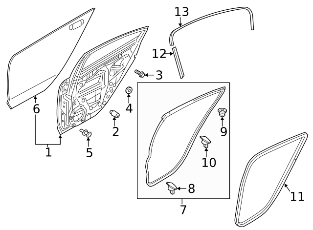 2018-2021 Mazda 6 Door Weather-Strip - Driver's Side (LH) GBFN-73-760 ...