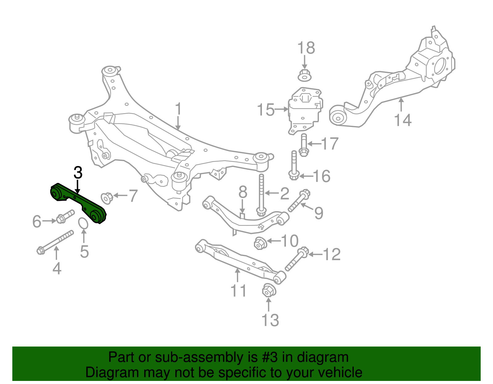 2011-2017 Nissan Juke Differential Mounting Bracket Assembly (mr16ddt ...