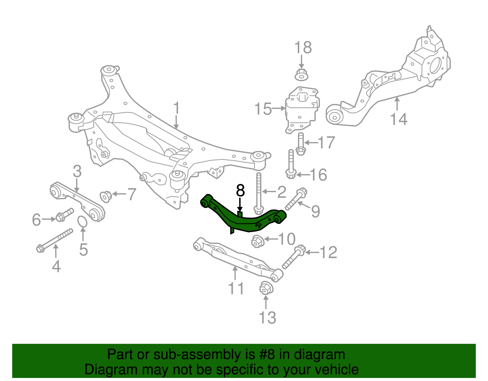 55120-EN100 - Upper Control Arm 2011-2017 Nissan Juke | Nissan Parts ...
