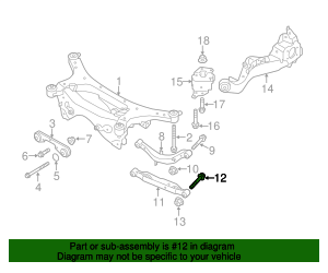 2008-2022 Nissan Trailing Arm Bolt 55226-EN10B | Hoffman Nissan Parts