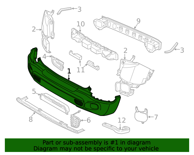 2019 Jeep Renegade Bumper Cover 5VX22LXHAA | TascaParts.com