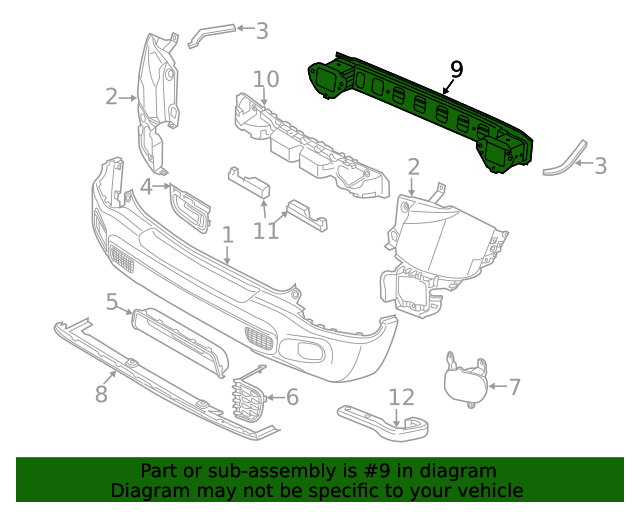Beam 68550454AA | TascaParts.com