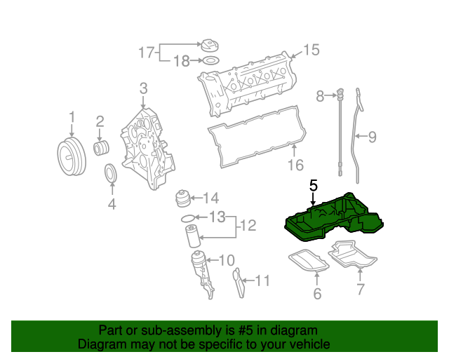 156-010-17-27 - Oil Pan 2007-2015 Mercedes-Benz | Mercedes-Benz USA Parts