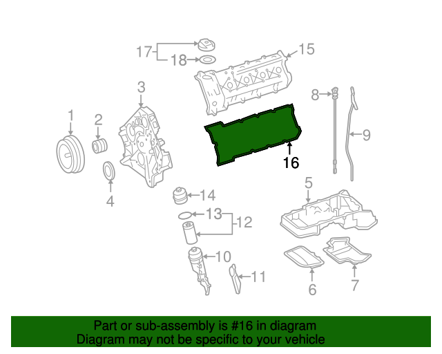 159-016-02-21 - Valve Cover Gasket 2007-2015 Mercedes-Benz | Mercedes ...