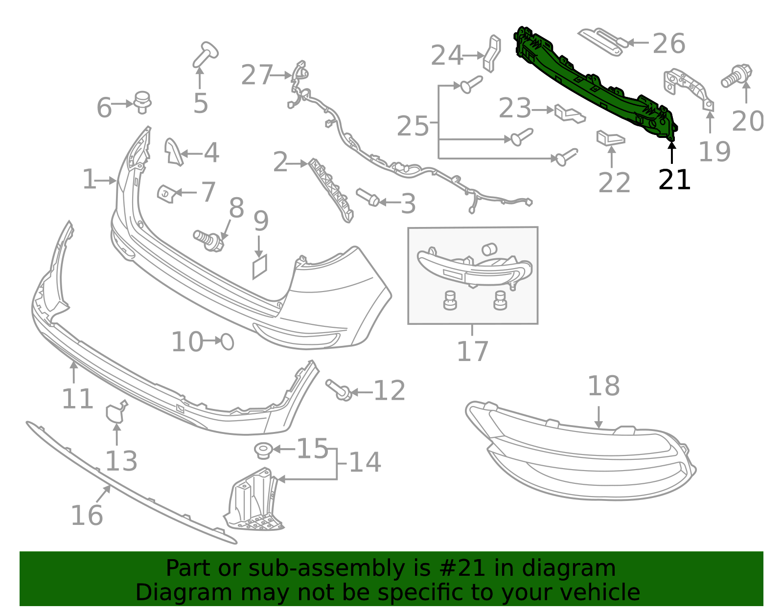 86631-D9510 - Impact Bar 2020-2022 Kia Sportage | Kia.Parts Store