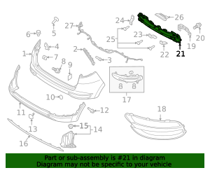 86631-D9510 - Impact Bar 2020-2022 Kia Sportage | Kia.Parts Store