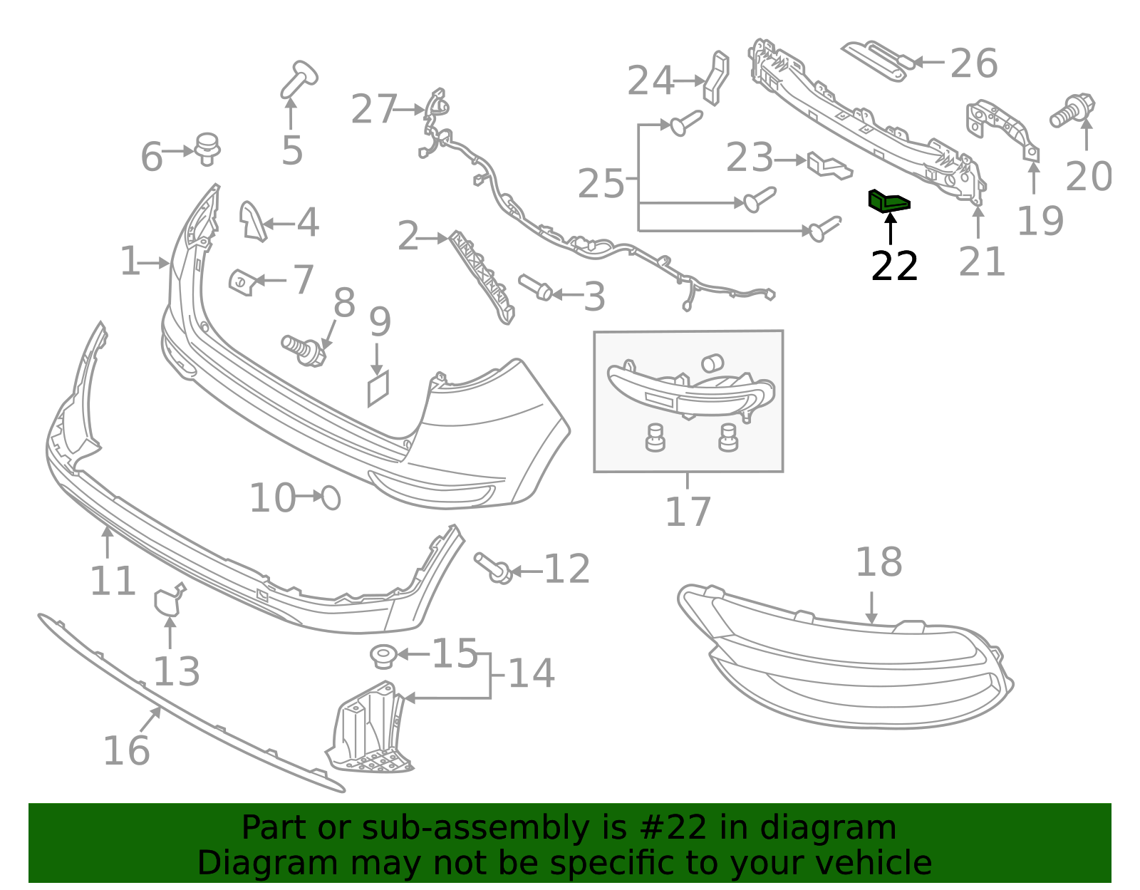 86635-D9500 - Impact Bar Lower Bracket 2020-2022 Kia Sportage | Kia ...