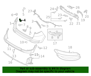 86616-D9000 - Side Retainer Lower Bracket 2017-2022 Kia Sportage | Kia ...