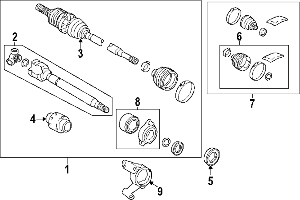 43420-0E340 - 2024 Toyota Grand Highlander - Axle Assembly | Toyota ...