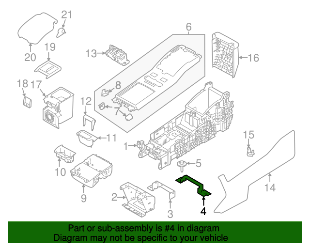 Genuine OEM Rear Console Rear Bracket Part# LR038101 Fits 2013-2021 ...