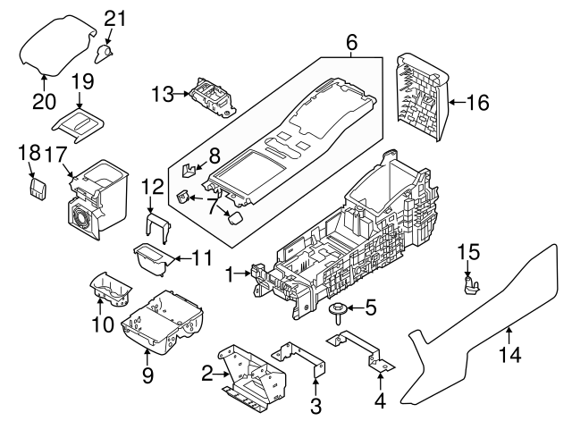 Genuine OEM Rear Console Rear Bracket Part# LR038101 Fits 2013-2021 ...