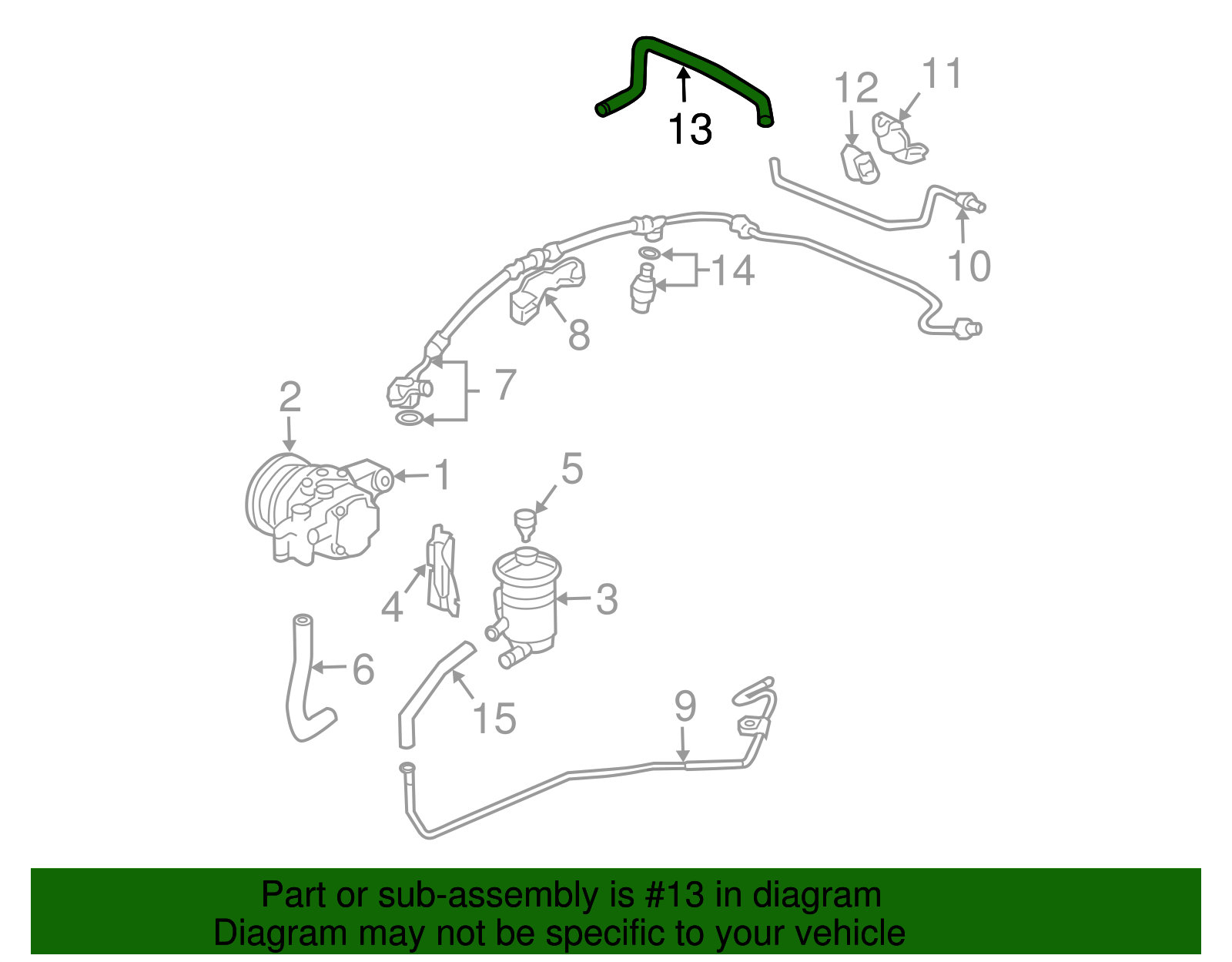 2003-2007 Honda Accord Power Steering Return Hose 53734-SDA-A01 | OEM ...