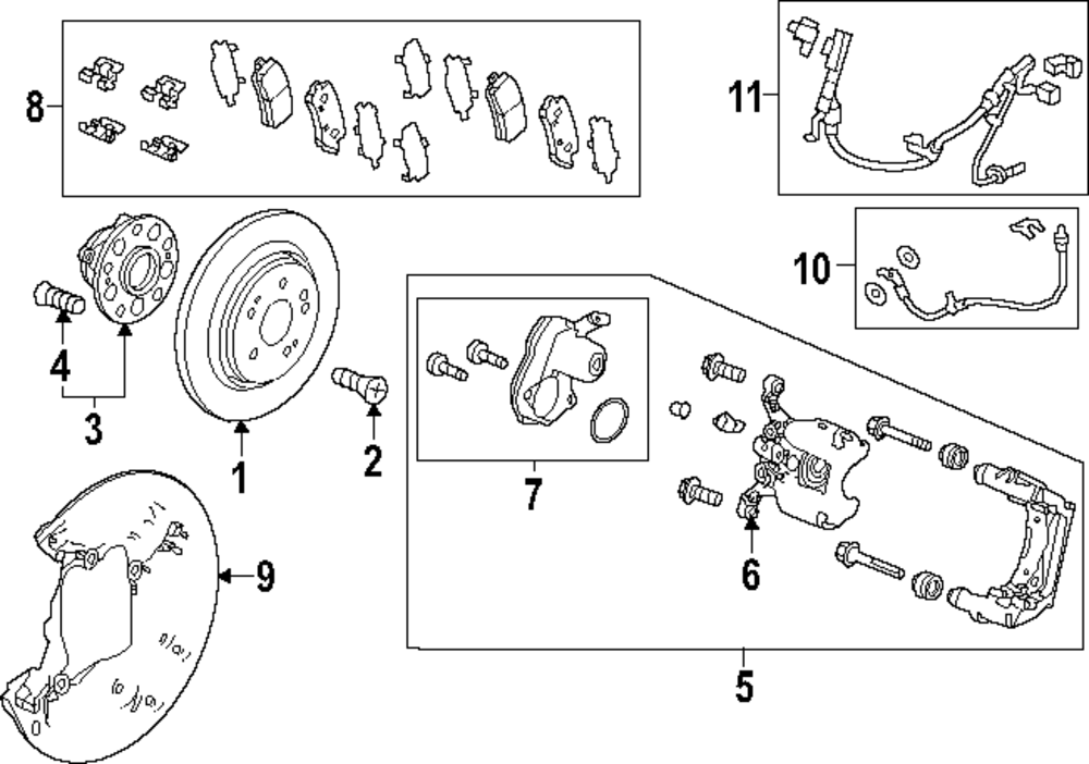 43017-TYA-A00 - 2023-2025 Honda Pilot - Caliper | Honda Car Parts Direct