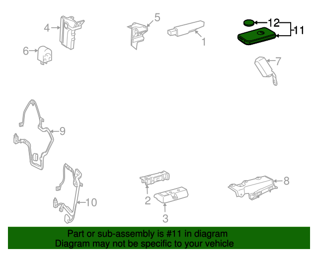 2016-2017 Toyota Land Cruiser Transmitter 89904-60J70 | OEM Parts Online