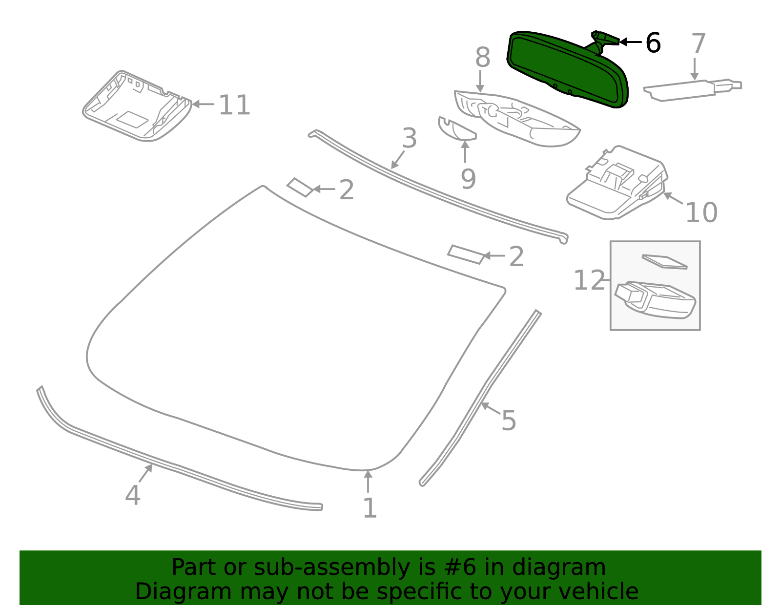 76400-SZA-R11 - Mirror Inside 2018-2022 Honda | Honda Parts Online
