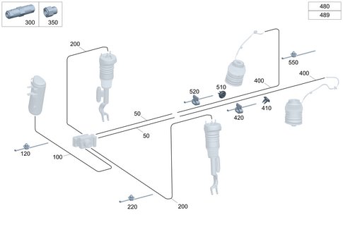 Line Routing with Air Suspension for 2024 Mercedes-Benz GLC43 AMG ...