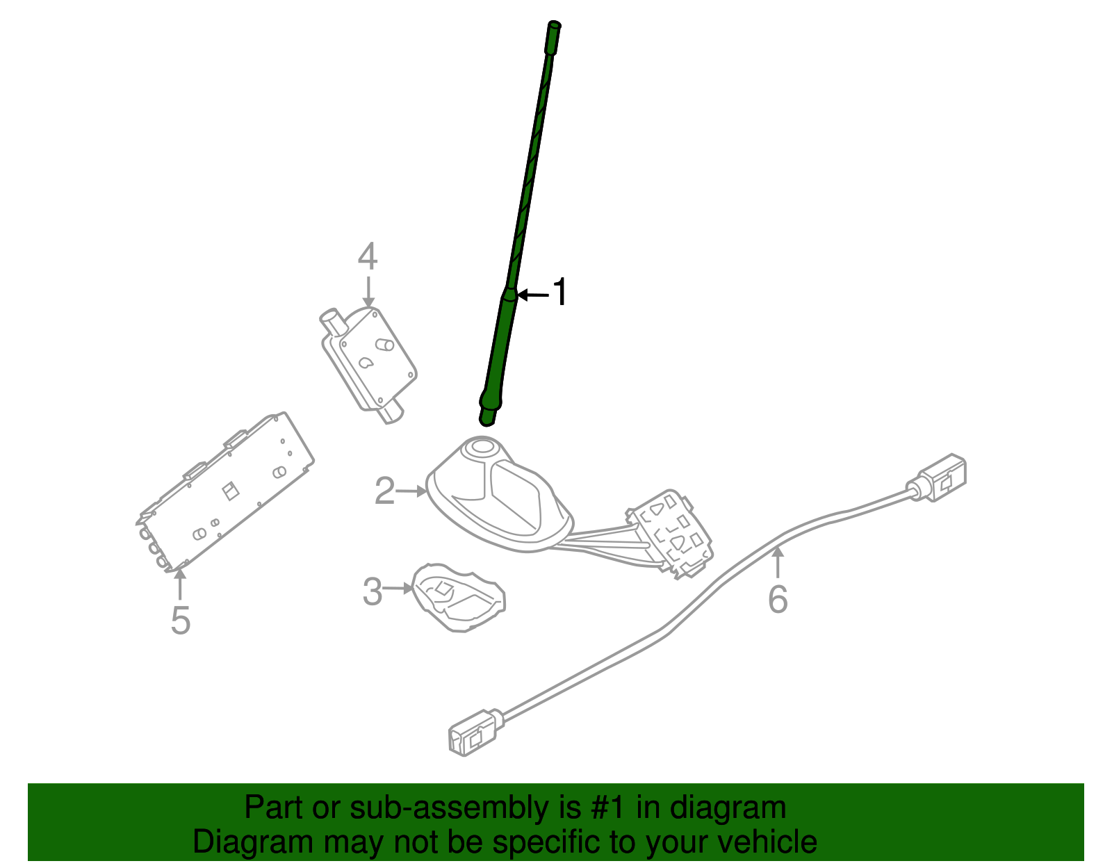 65-20-3-451-575 - Antenna rod 2008-2015 Mini | AutoNation Parts