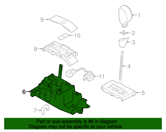 2015-2019 Subaru Gear Shift Assembly 35111AL00C | OEM Parts Online