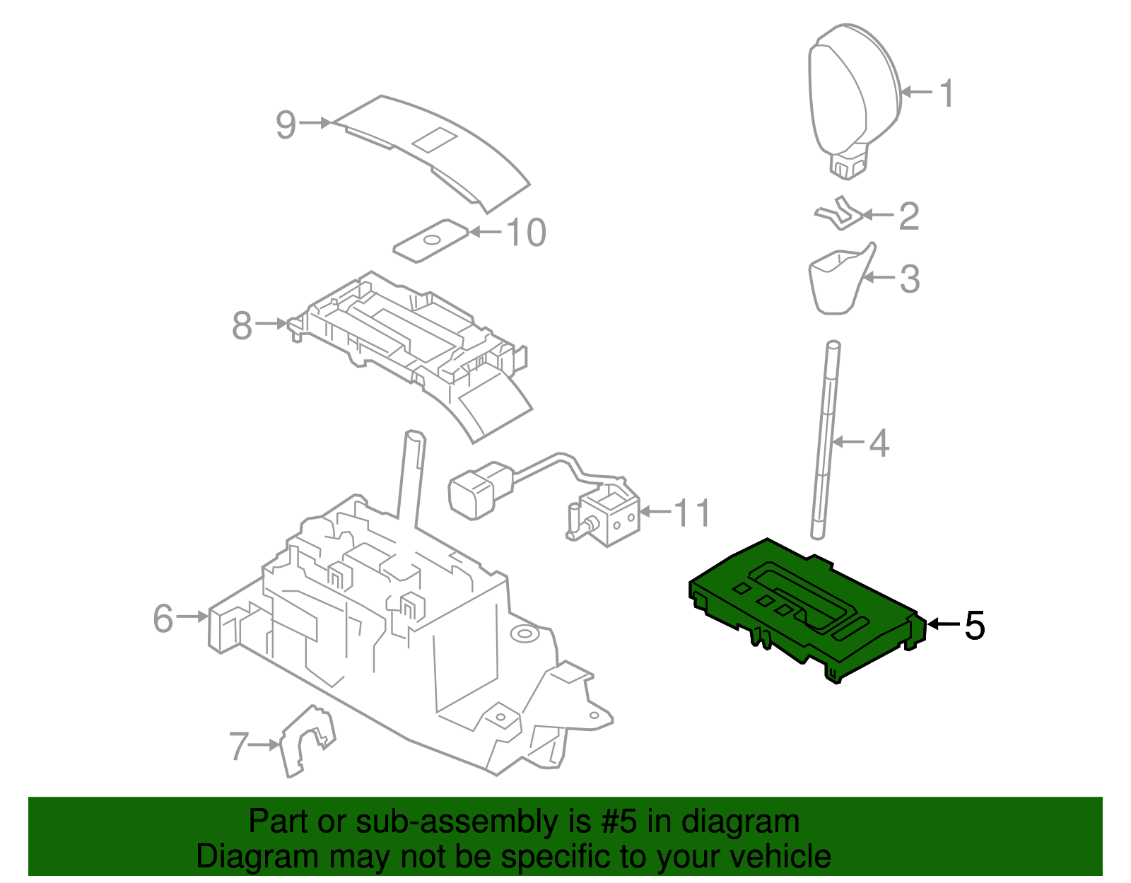 2015-2017 Subaru Shift Indicator 35170AL10A | Subaru Parts Guys