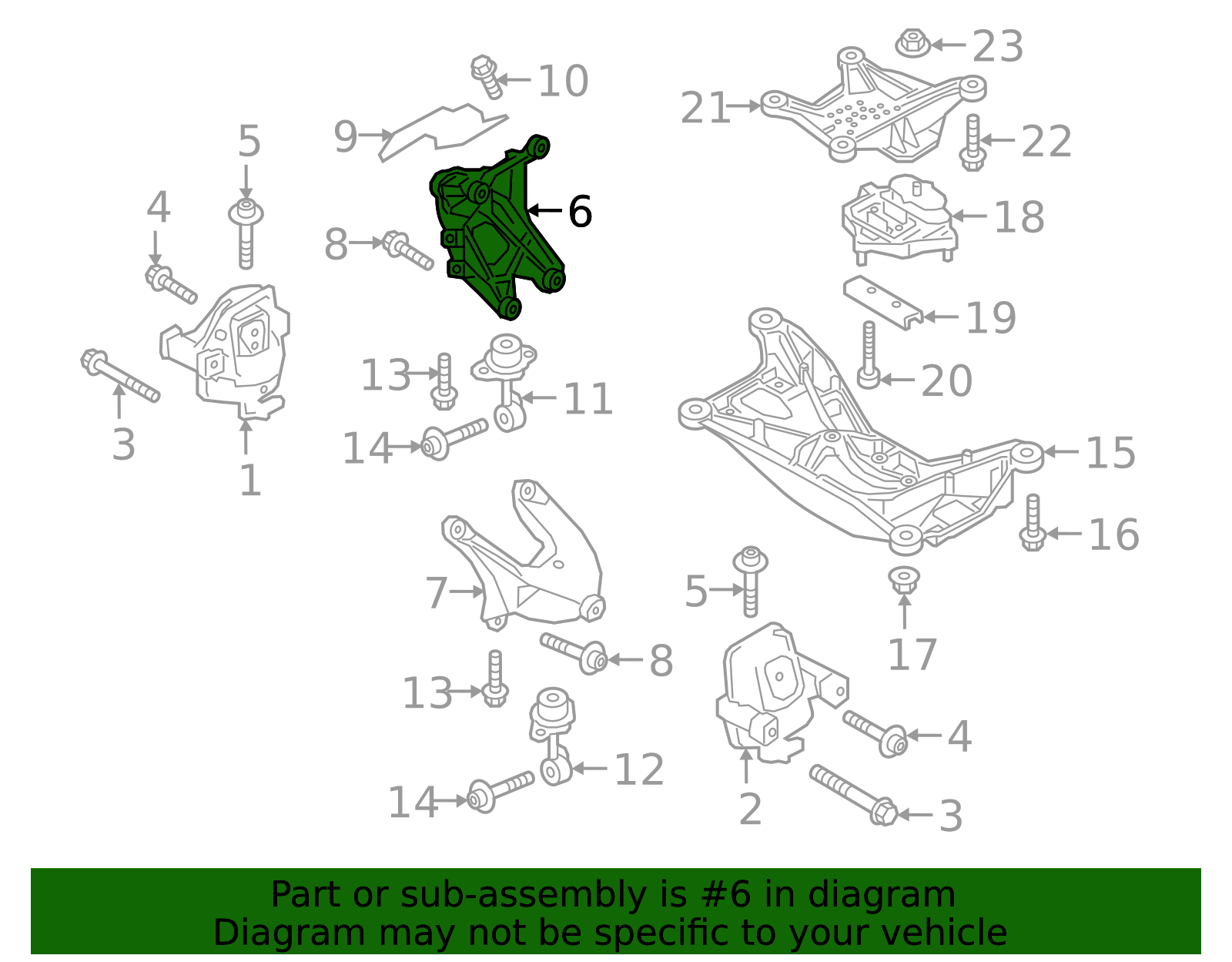 2021-2025 Audi Engine Mount Bracket 4M0-199-308-CE | OEM Parts Online