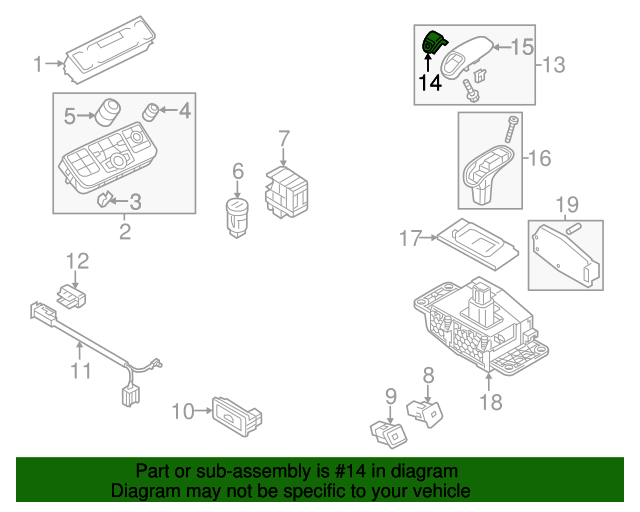4H1-713-463 - Shift Indicator 2011-2018 Audi | Audi OEM Parts