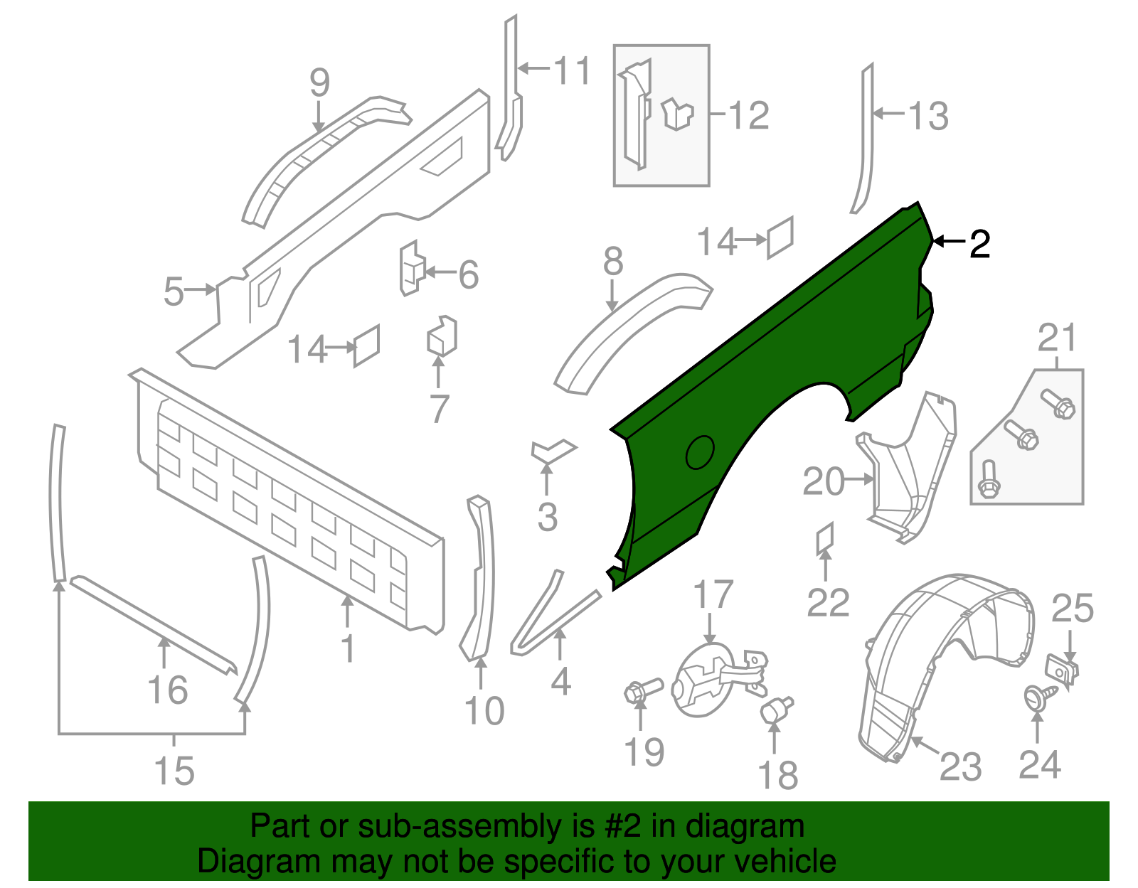 2010-2024 Mopar Panel 68146557AB | Mopar Parts Canada