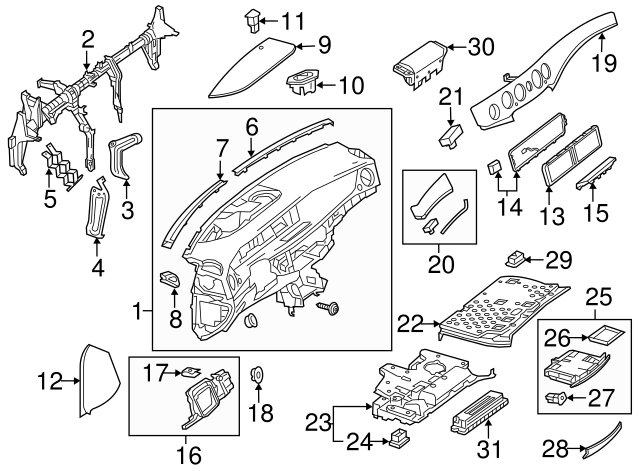 222-680-07-71 - Trim Molding 2014-2020 Mercedes-Benz | Mercedes-Benz ...