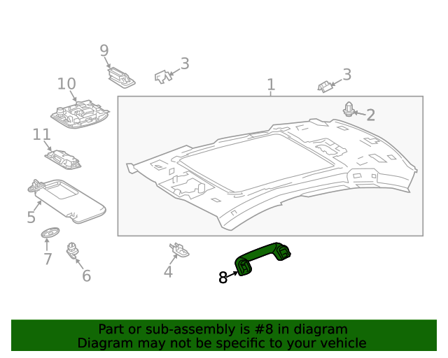 2019-2022 Lexus Grip Handle 74610-06220-E0 | OEM Parts Online