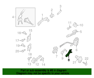 2011-2016 Hyundai Latch Assembly Retainer 82484-3X000 | OEM Parts Online