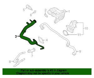 2015-2022 Volvo Inlet Pipe 31368460 | TascaParts.com