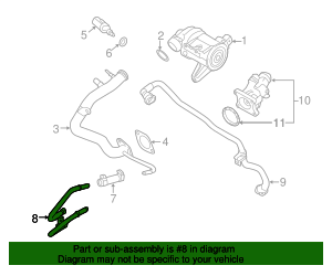2015-2020 Volvo Engine Coolant Pipe 31368529 | TascaParts.com