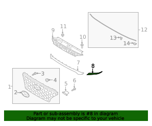 2019-2020 Hyundai Santa Fe Grille Molding 86374-S2020 | AutoNationParts.com