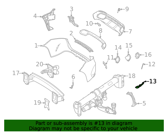 2020-2023 Mercedes-Benz Side Trim 167-885-32-05 | MB OEM Parts