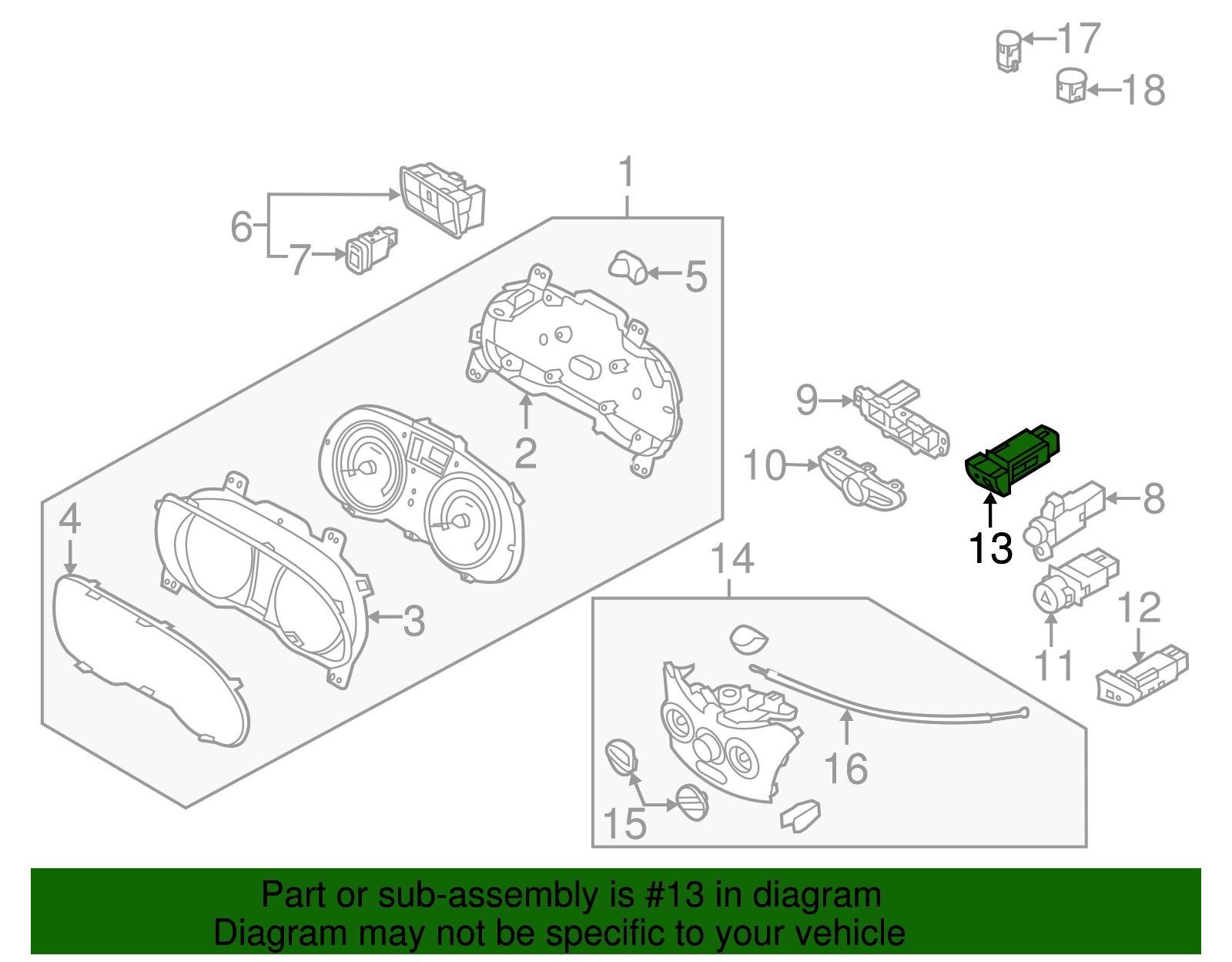Hyundai - 95950-1R000 - Indicator - 2012-2017 Hyundai Accent | OEM ...