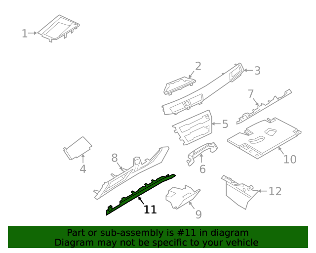 51459348818 - 2016-2022 BMW Lower Trim (51-45-9-348-818) | BMW of South ...