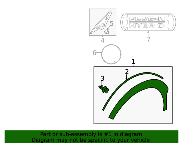 2018-2021 Subaru Crosstrek Wheel Flare - Passenger Side (RH) 91112FL120 ...