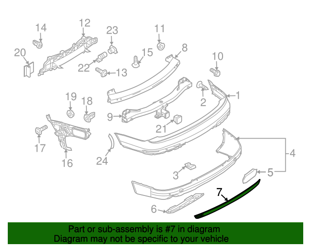2010-2015 Audi Q7 Bumper Grille 4L0-807-833-A-3FZ | OEM Parts Online