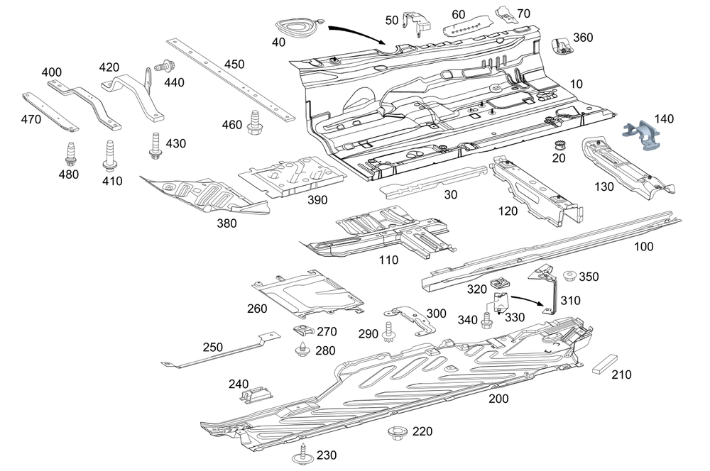 205-684-51-00 - Cover, Substructure 2015-2018 Mercedes-Benz | Mercedes ...